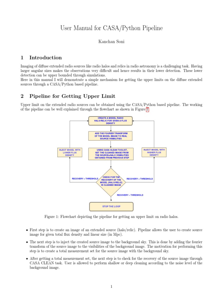 User Manual For CASA/Python Pipeline: Kanchan Soni | PDF | Astronomy ...