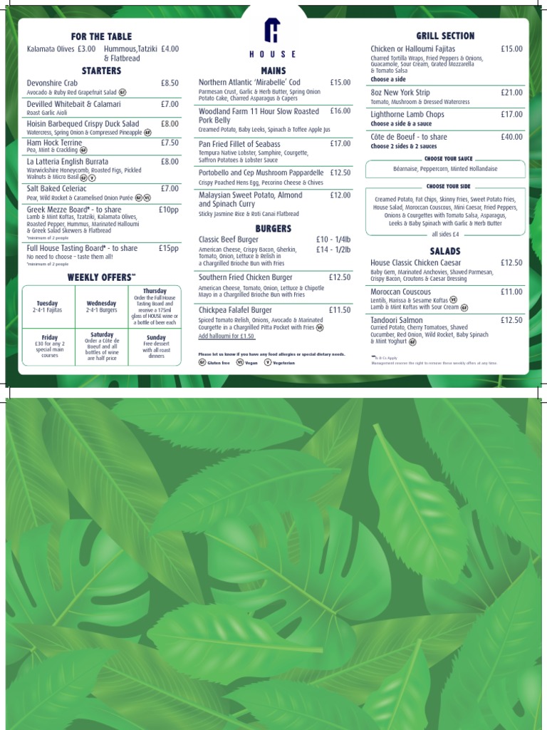 New Menu PDF | PDF | Hamburgers | French Fries