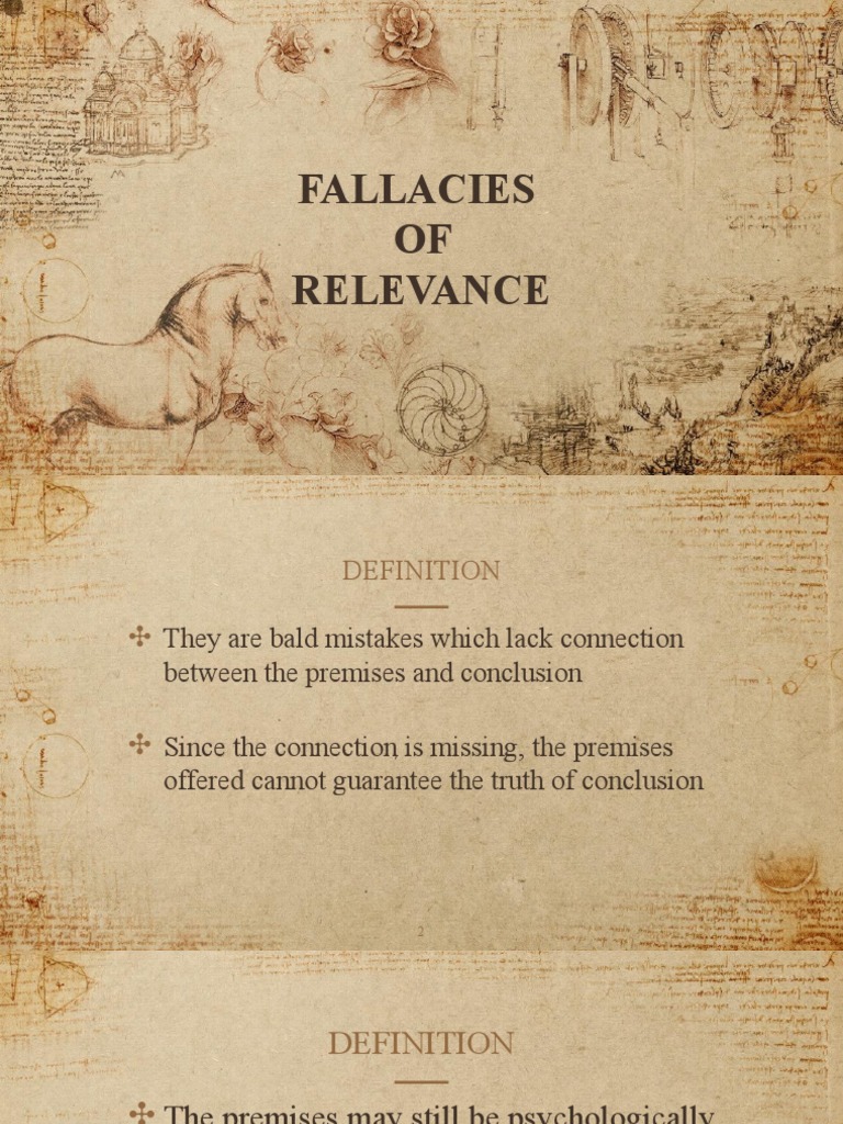 Common Fallacies of Relevance Explained | PDF | Fallacy | Argument