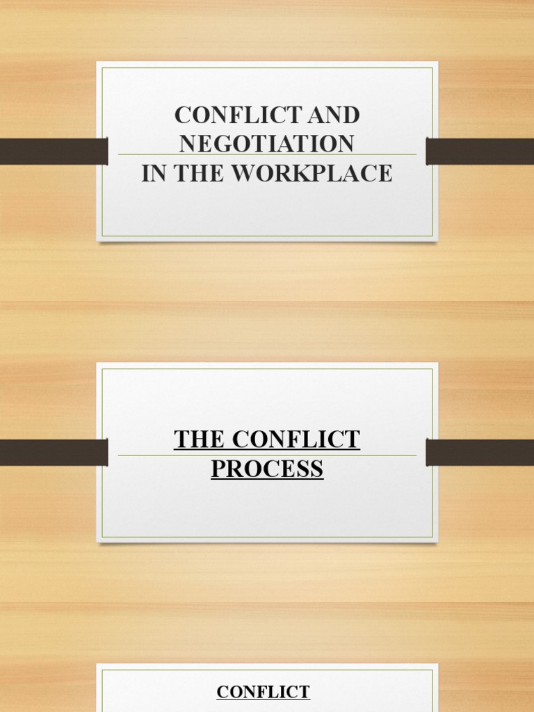 Conflict and Negotiation | PDF | Conflict (Process) | Negotiation