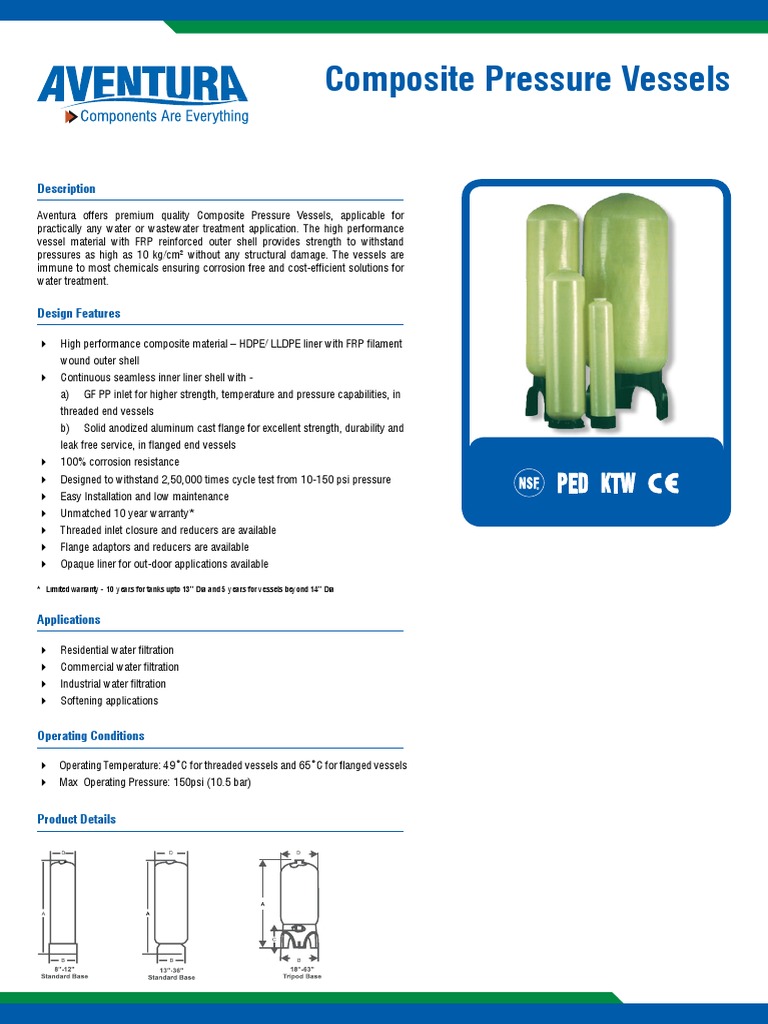 Composite Pressure Vessels: Description | PDF | Fibre Reinforced ...