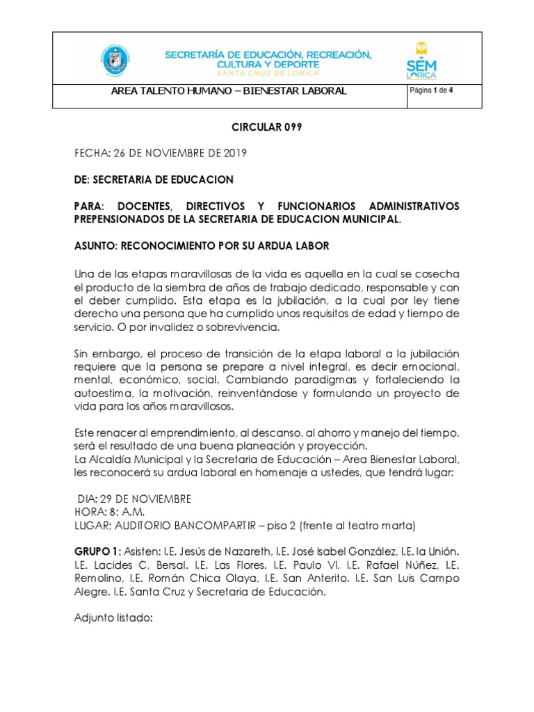 Modelo de Circular | PDF | Modificación de comportamiento | Labor