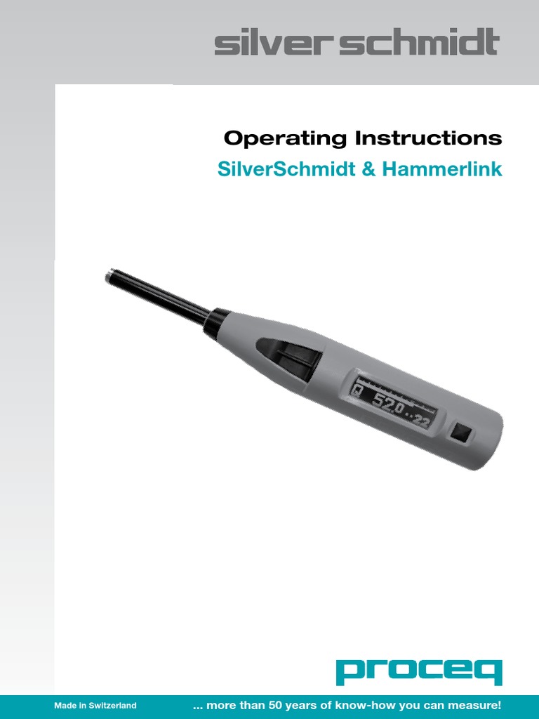 Silver Schmidt Concrete Test Hammer User Manual PDF | PDF | Microsoft ...
