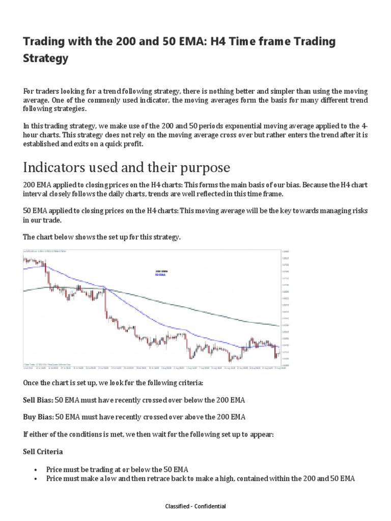 Trading With The 200 and 50 EMA | PDF | Moving Average | Financial ...