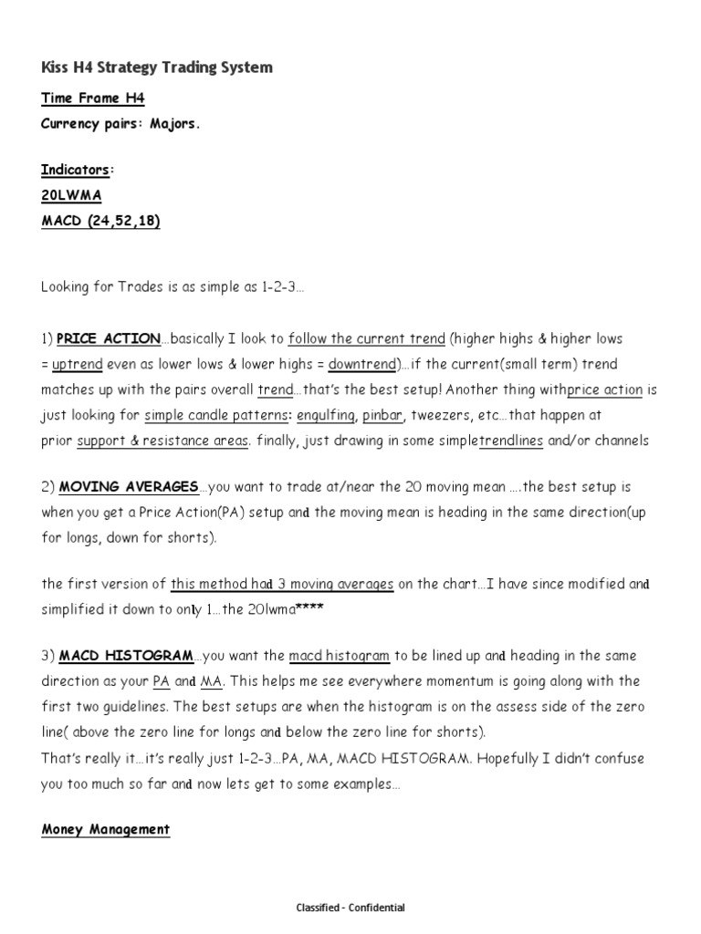 Kiss H4 Trading Strategy Overview | PDF | Financial Economics ...