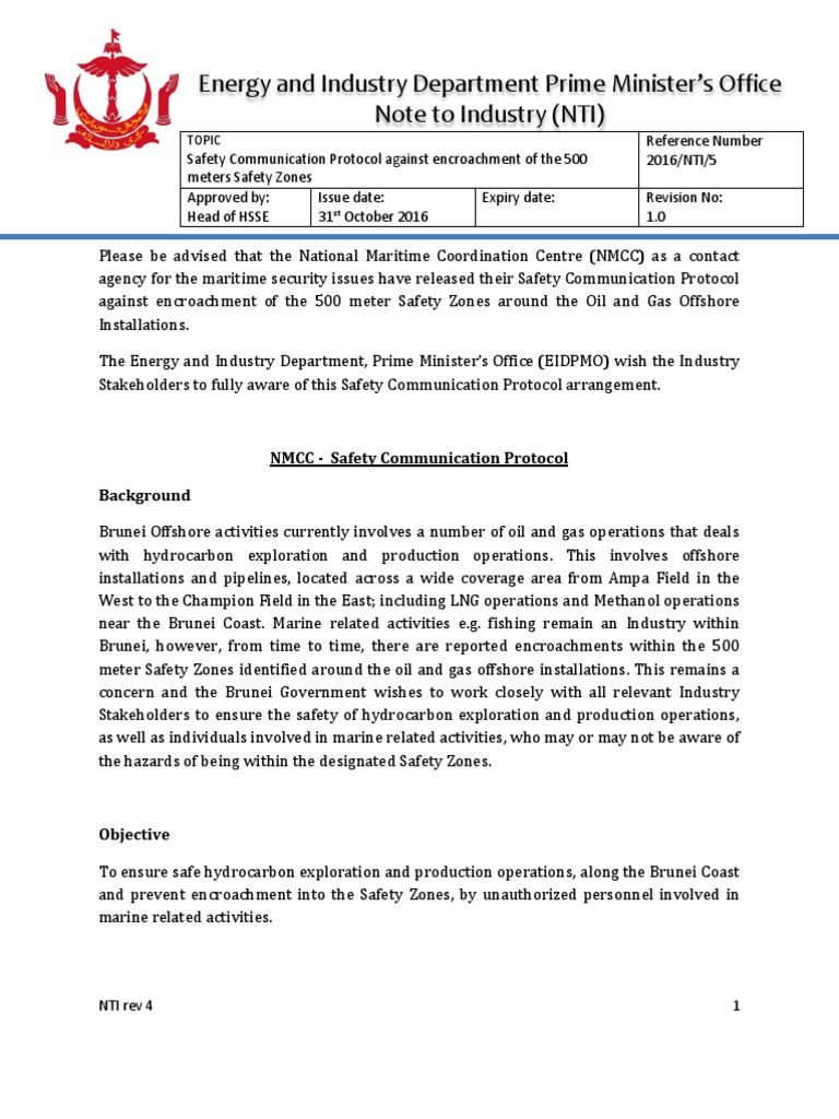 NTI 2016 05 - Safety Communication Protocol PDF | PDF | Transport | Nature