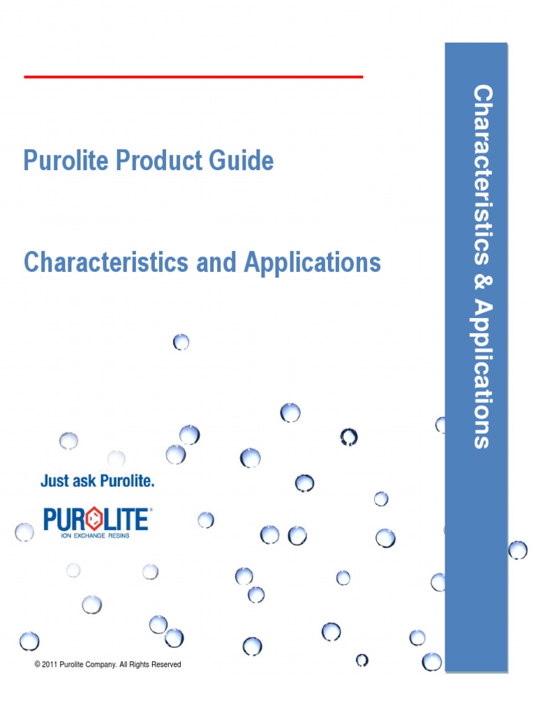 Purolite Product Summary Guide | PDF | Ion Exchange | Ion