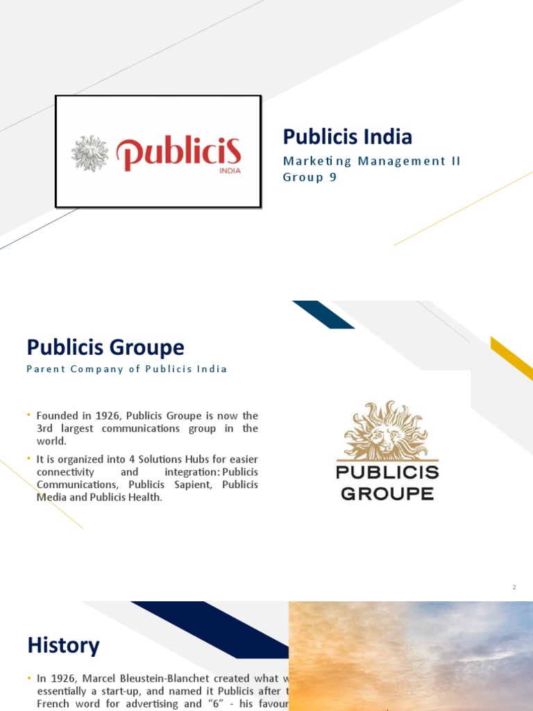 Publicis India: Marketing Management II Group 9 | PDF | Media ...
