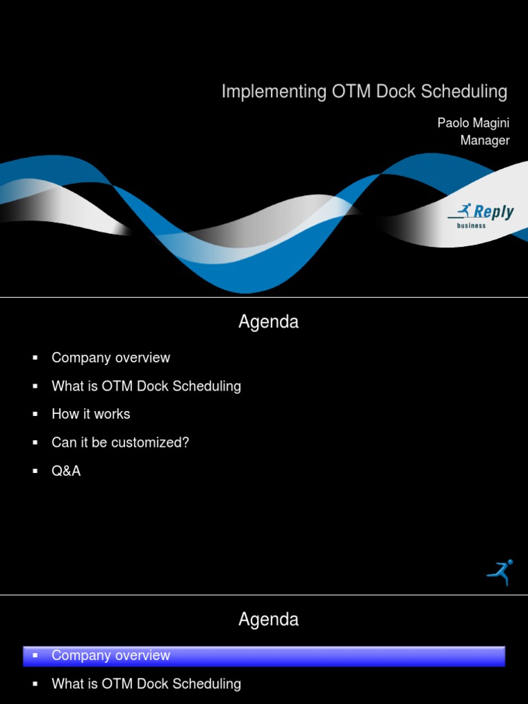 OTM Dock Scheduling | PDF | Parameter (Computer Programming) | Resource