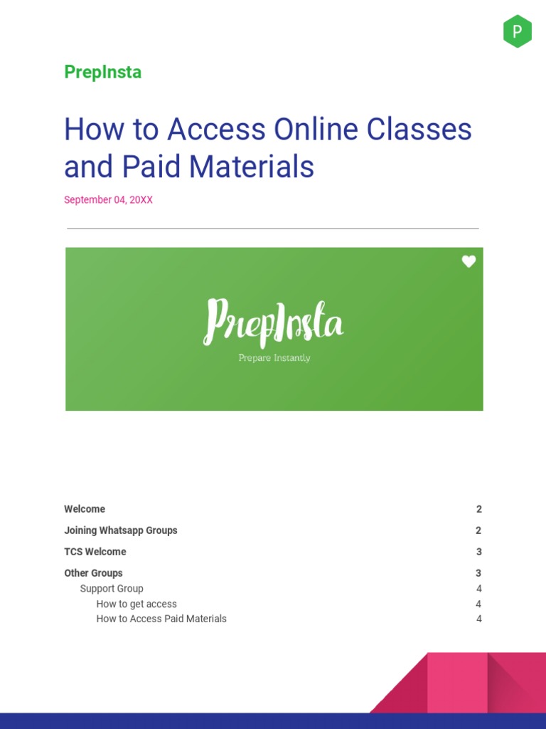 How To Access Online Classes and Paid Materials: Prepinsta | PDF | Educational Technology ...