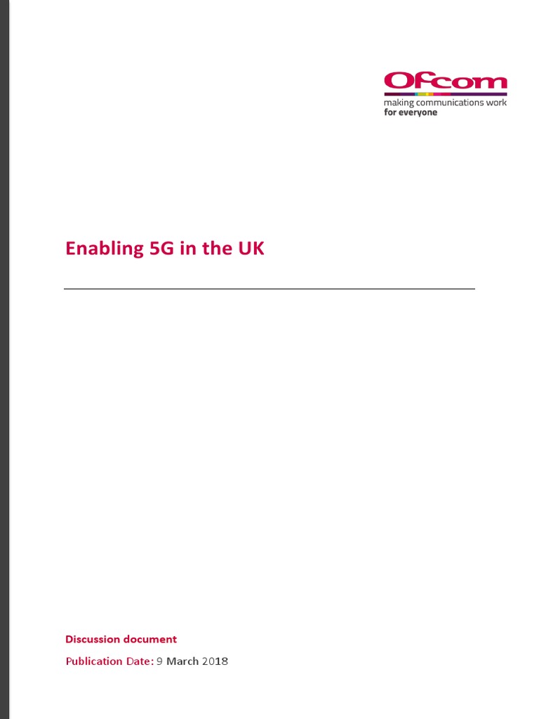 Ofcom Enabling 5g Uk | PDF | Internet Of Things | Internet Access