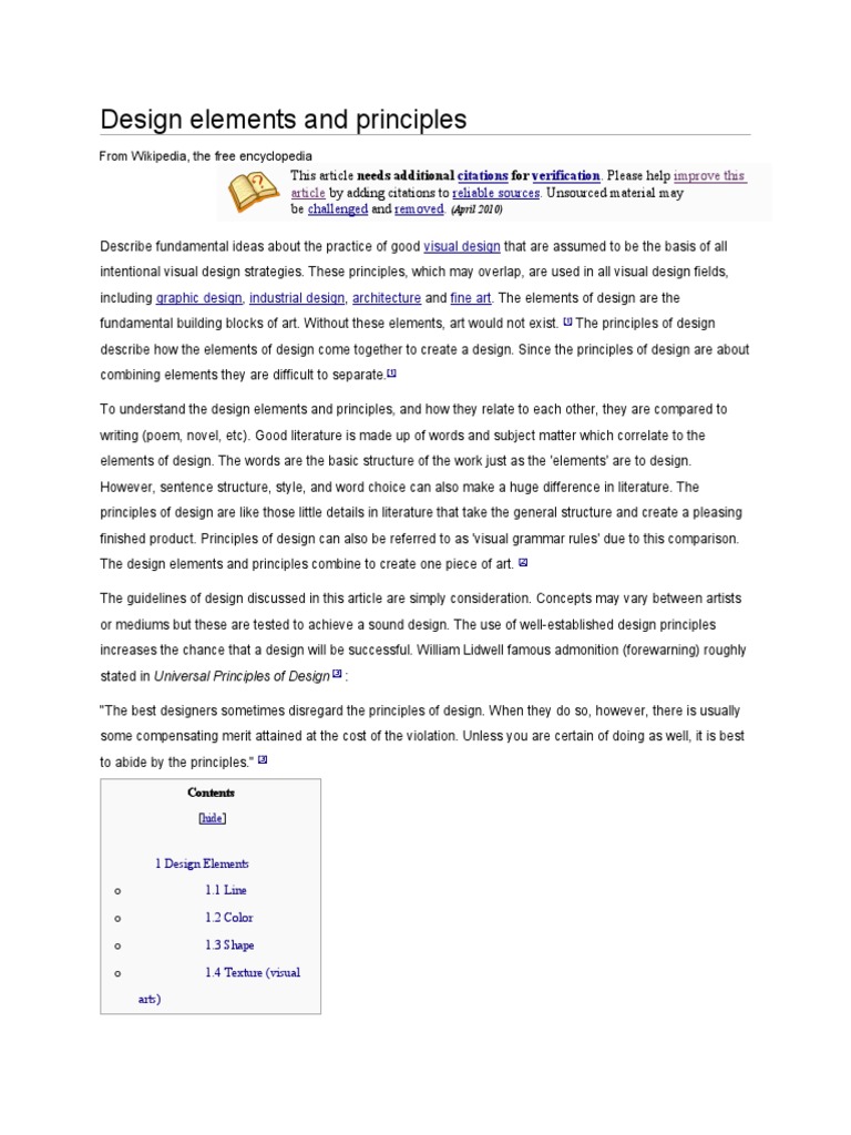 Design Elements and Principles | PDF | Vision | Art Media