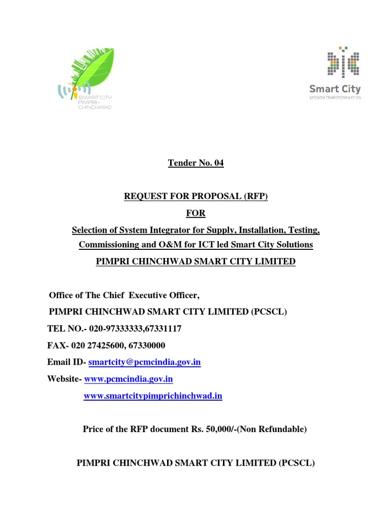 Smart City RFP PDF | Download Free PDF | Request For Proposal | Computer Network