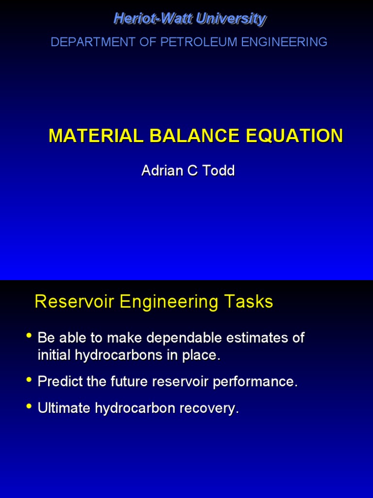 Chap15 - MBal | PDF | Petroleum Reservoir | Porosity
