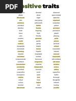 Character Traits Word Wall | PDF