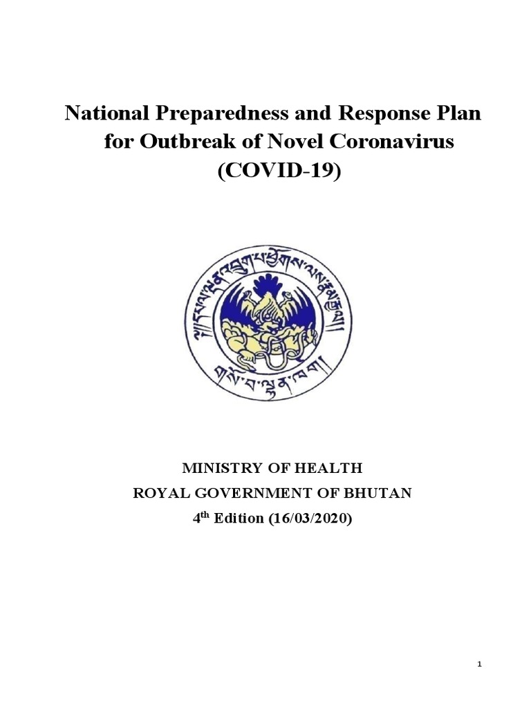 National Preparedness and Response Plan For Outbreak of Novel ...