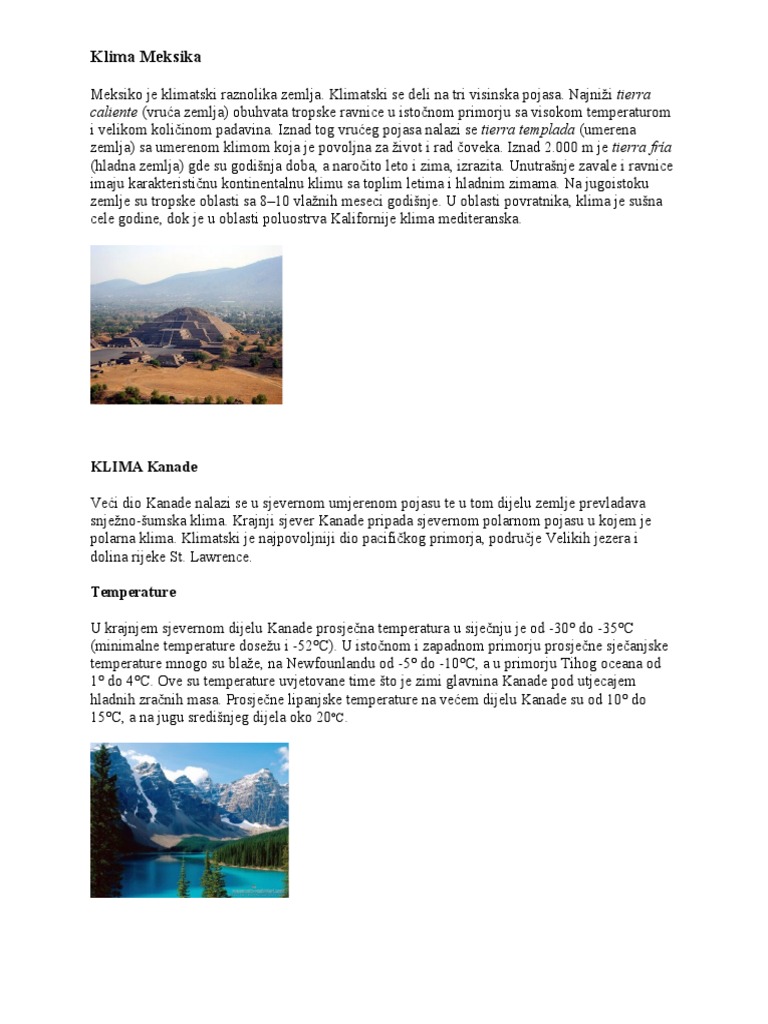 Klima Meksika | PDF