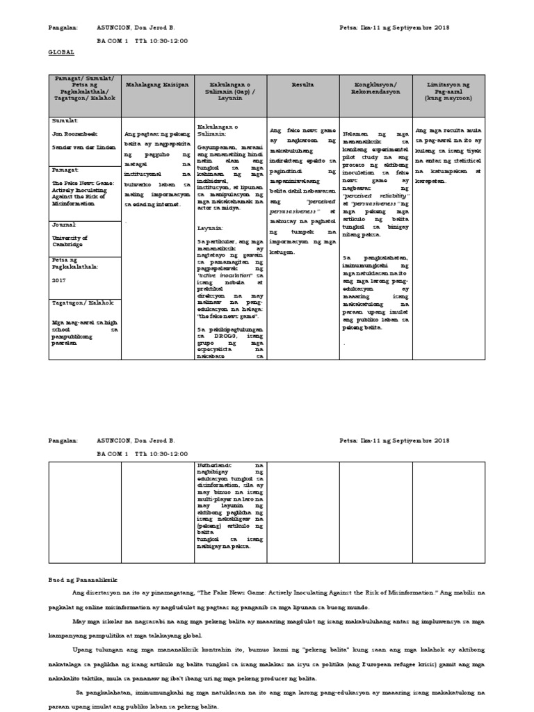 Repertory Grid | PDF