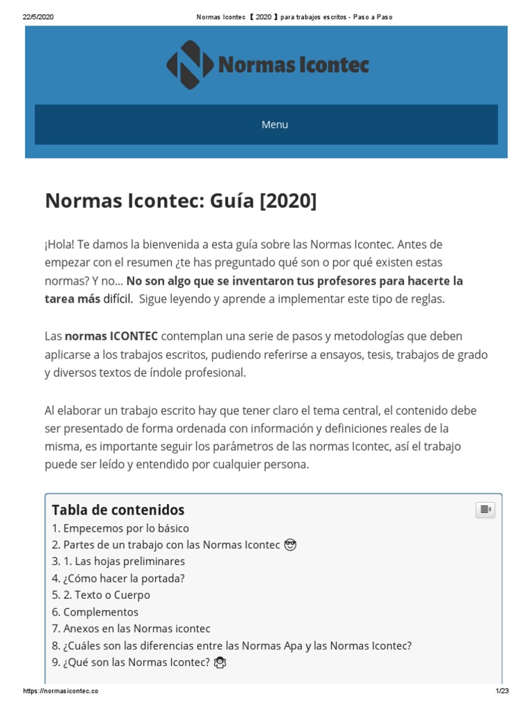 Normas Icontec | PDF | Estilo apa | Bibliografía