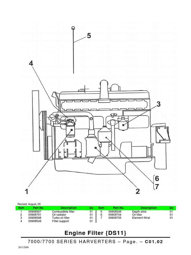 Engine Filter (DS11) : 7 0 0 0 / 7 7 0 0 S E R I E S H A R V E R T E R ...