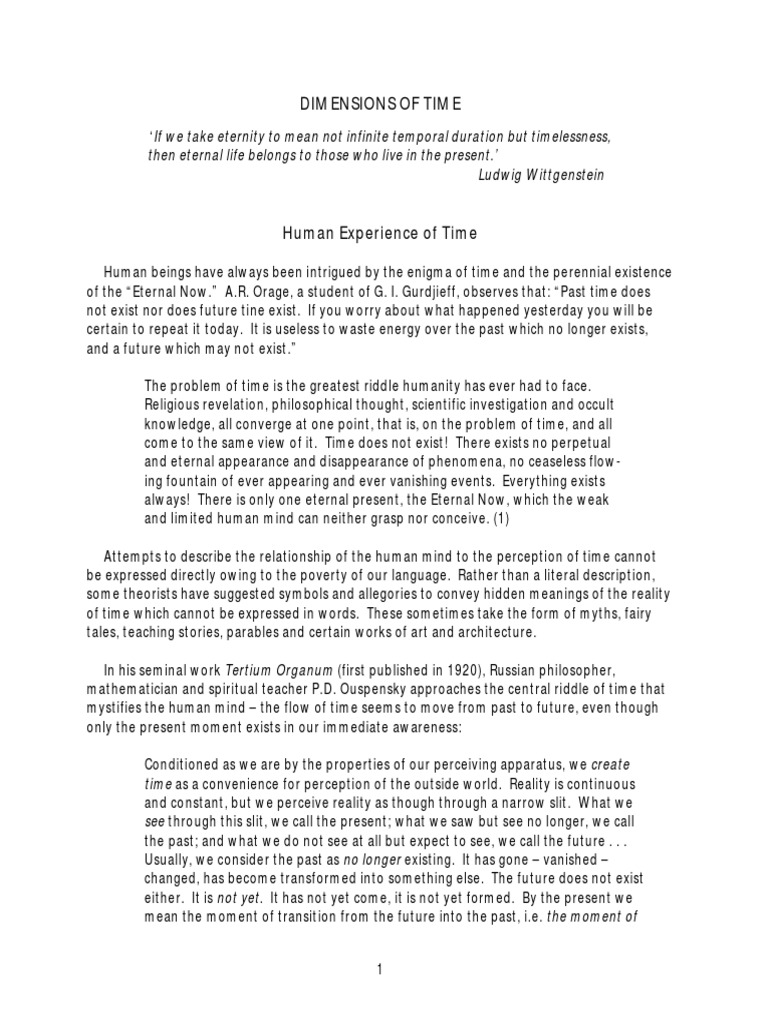 Dimensions of Time | PDF | Space | Dimension