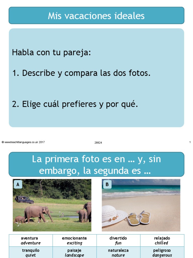Mis Vacaciones Ideales | PDF | Aventuras