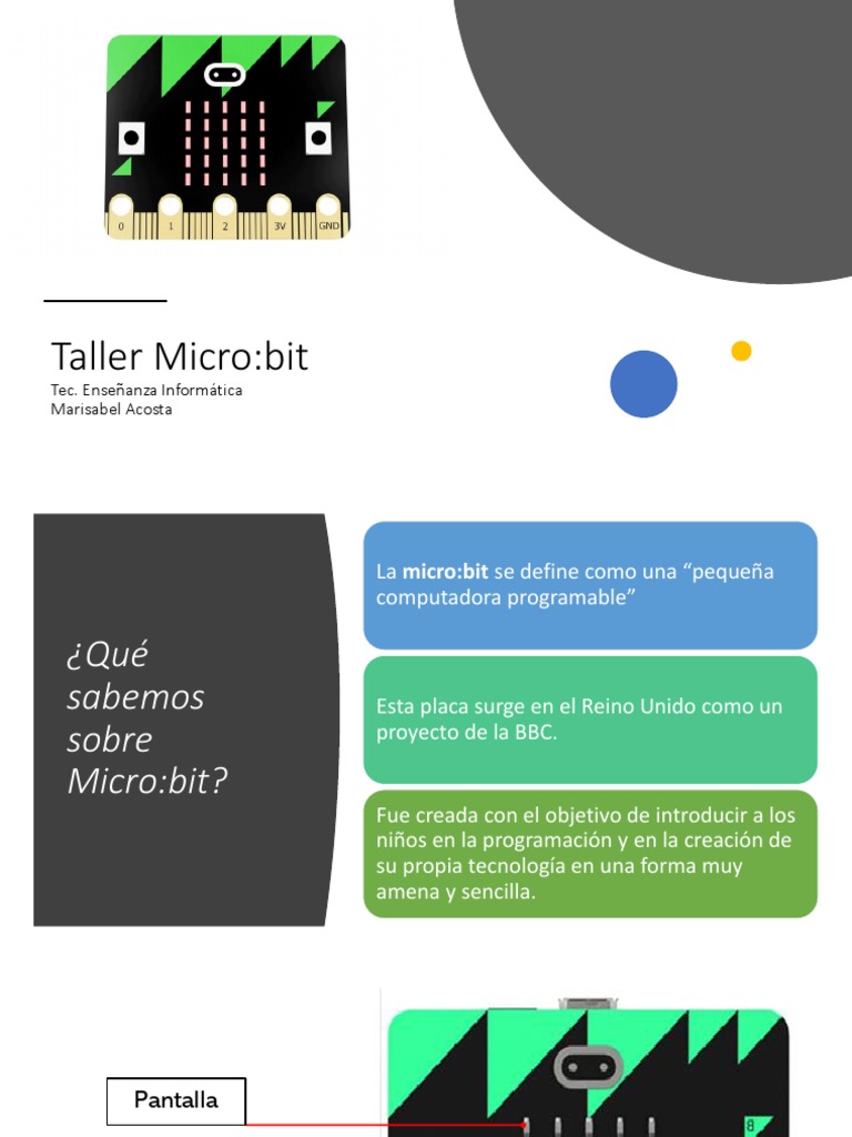 Taller MicroBit Básico | PDF | Informática | Informática y tecnología ...