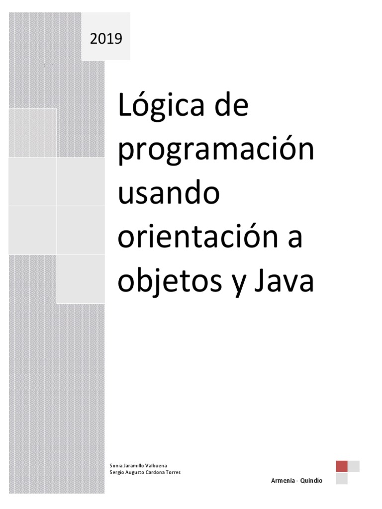 Lógica de Programación Usando Orientación A Objetos y Java Clases 20201 PDF | Descargar gratis ...