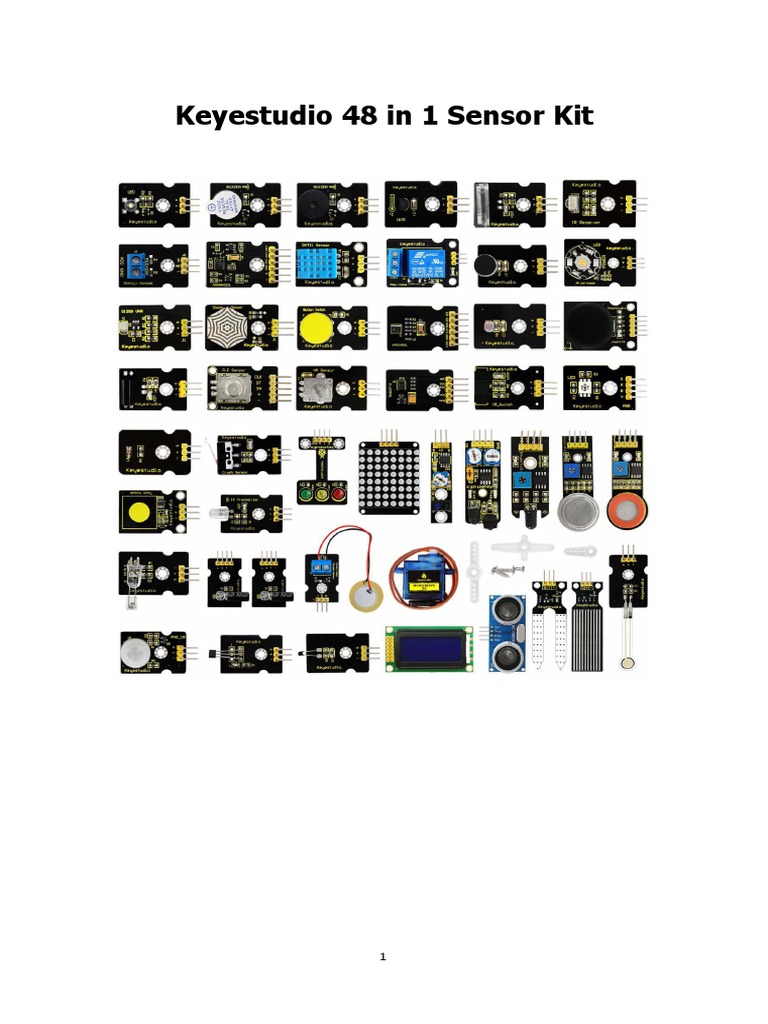 KS0349 Keyestudio 48 in 1 Sensor Kit PDF | PDF | Arduino | Switch