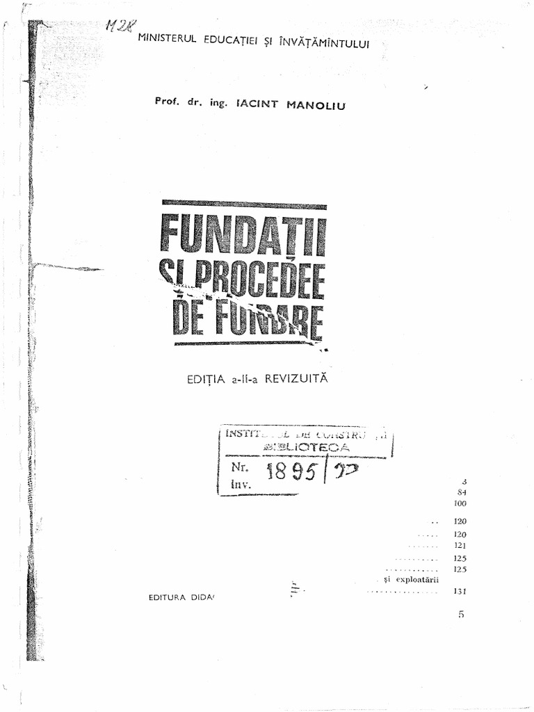 Fundatii - Iacint Manoliu PDF | PDF