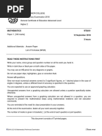 OCR GCSE Maths Higher Tier Formulae Sheet | PDF | Area | Mathematics