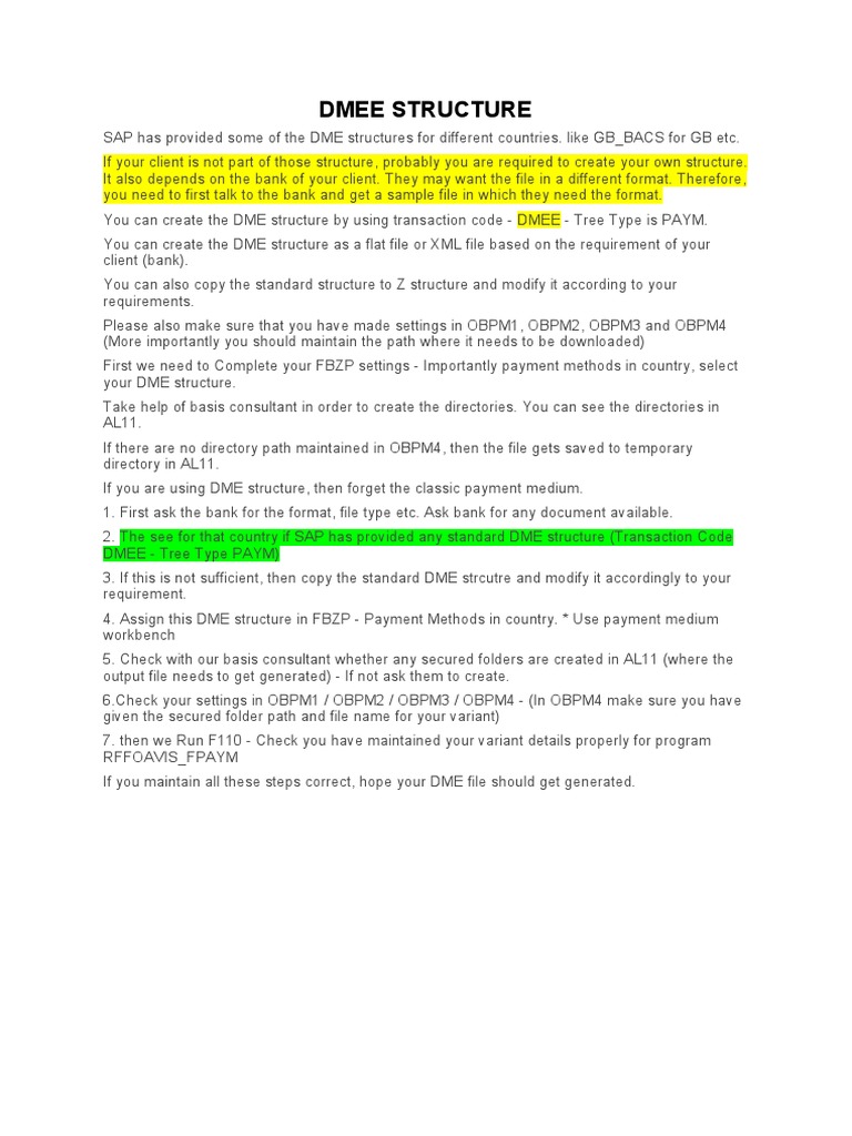 Dmee Structure | PDF