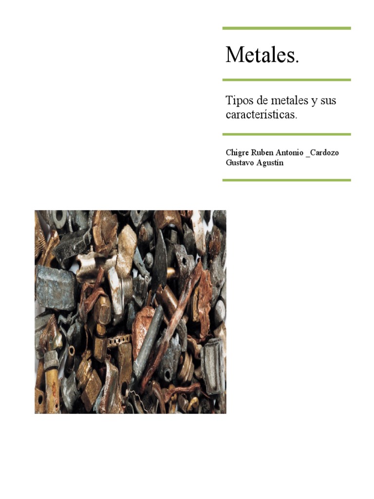 Metales | PDF | Titanio | Metales de transición