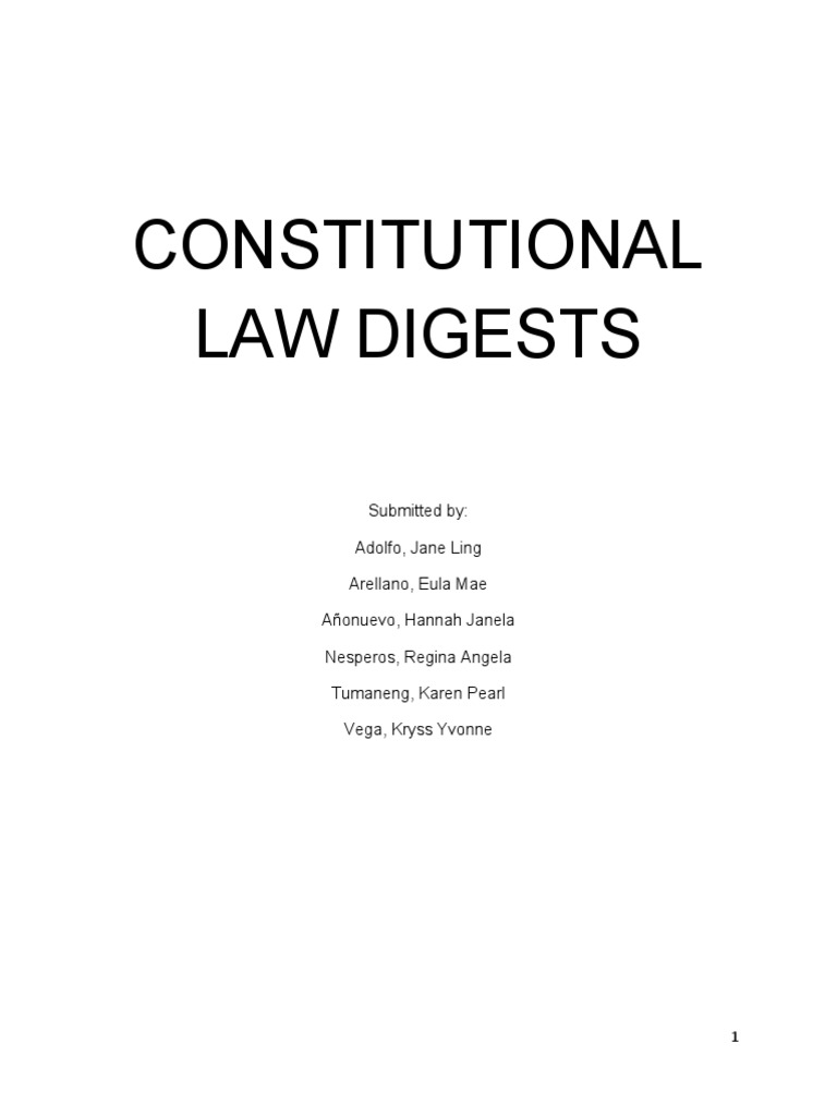 Consti Digests 1 | PDF | Justice | Crime & Violence
