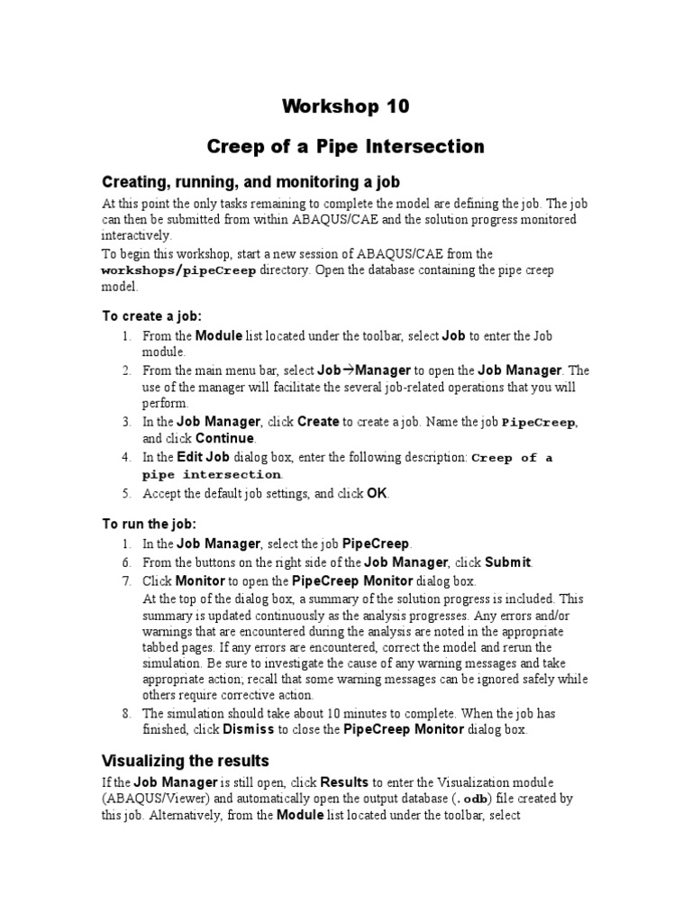 Workshop10 Creep Jop PDF | Descargar gratis PDF | Contour Line | Dialog Box