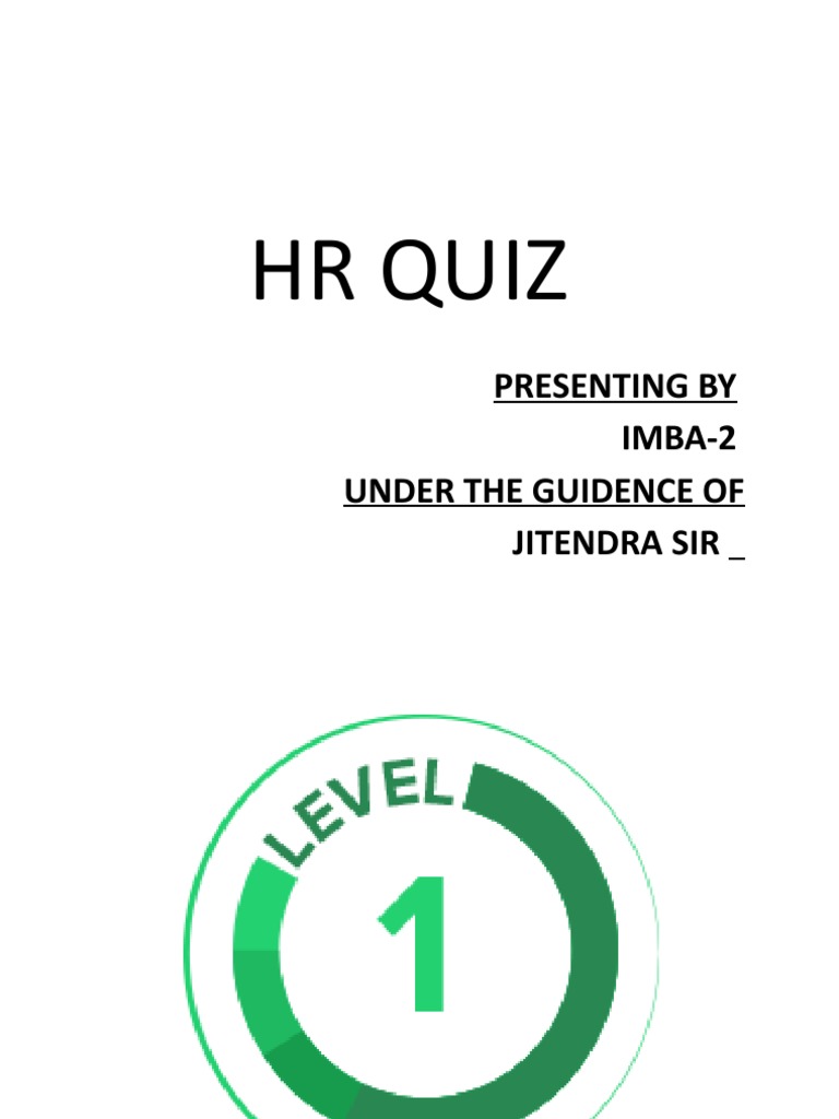 HR Quiz | PDF