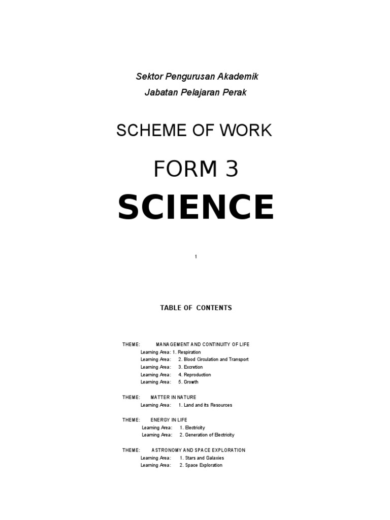 Scheme of Work: Science | PDF | Pollination | Kidney