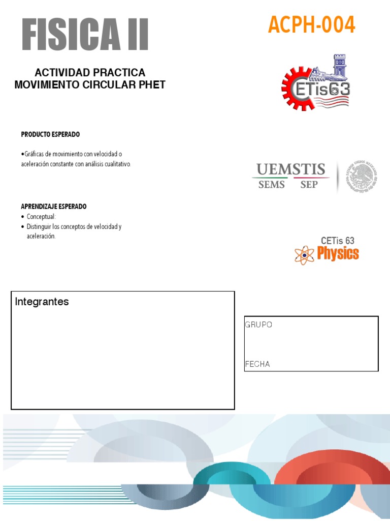 Movimiento Circular Phet ACPH-004 | PDF | Aceleración | Velocidad