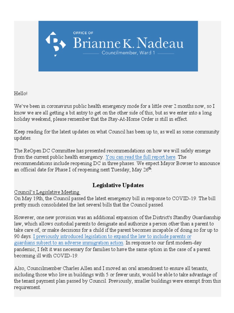 Legislative Updates: You Can Read The Full Report Here | PDF | Postal ...