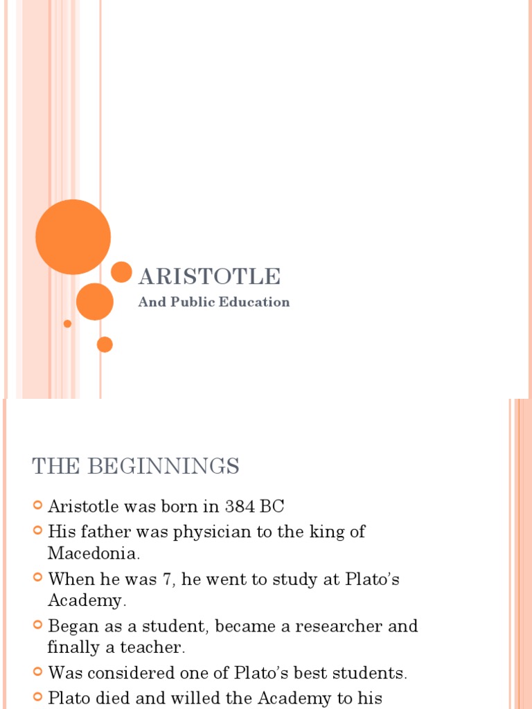 Aristotle: and Public Education | PDF | Idealism | Philosophical Realism