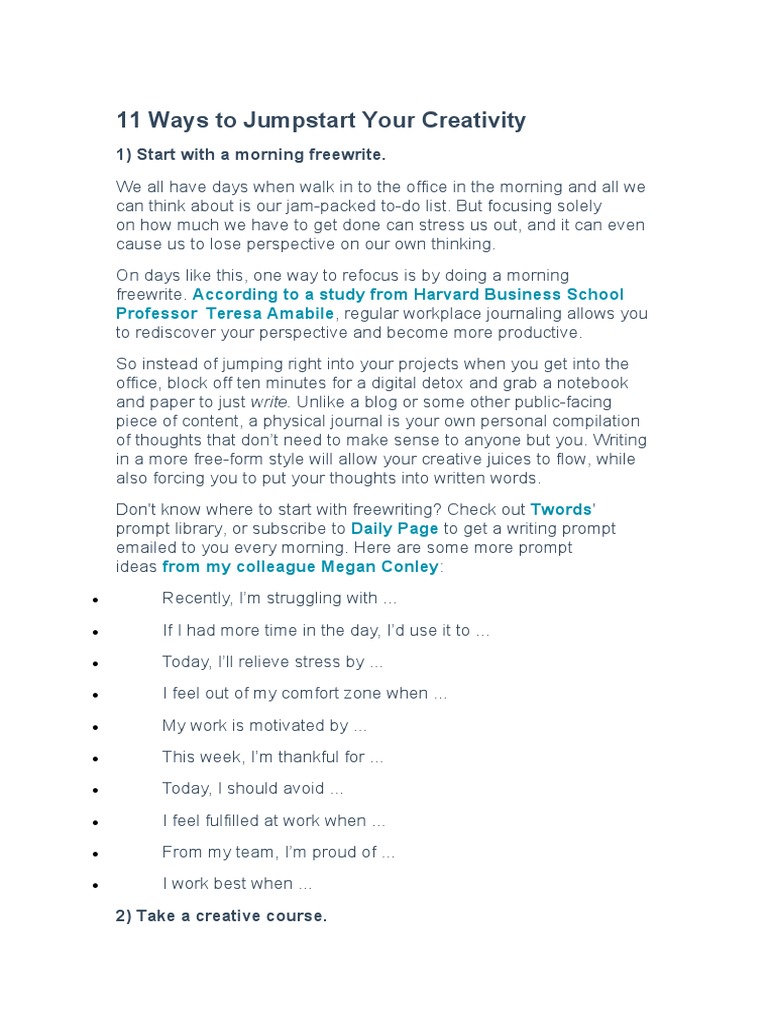 How To Be Creative | PDF | Creativity | Thought