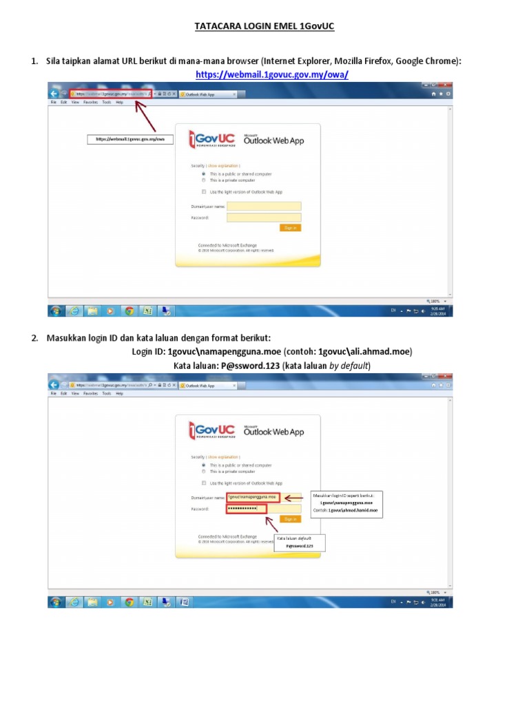 Panduan Emel Rasmi 1govuc | PDF