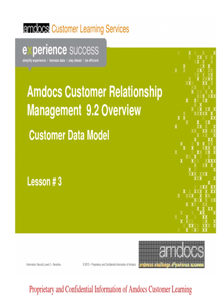 03 - AmdocsCRM - 9 - 2 - Overview - Customer Data Model | PDF ...