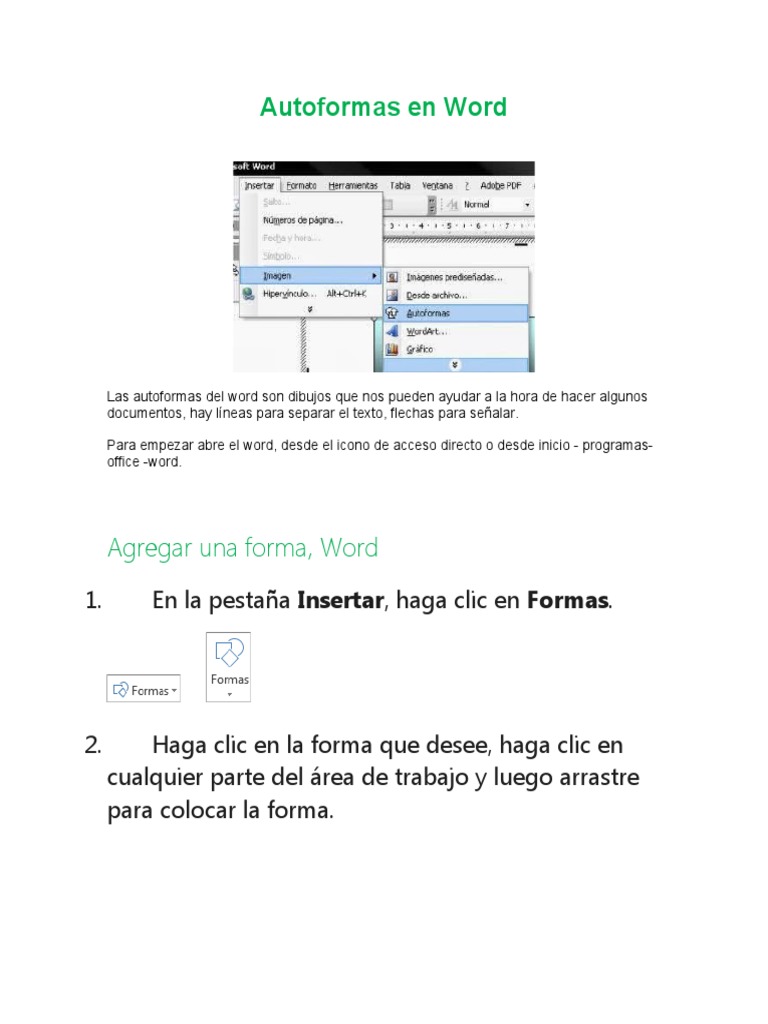 Autoformas en Word | PDF