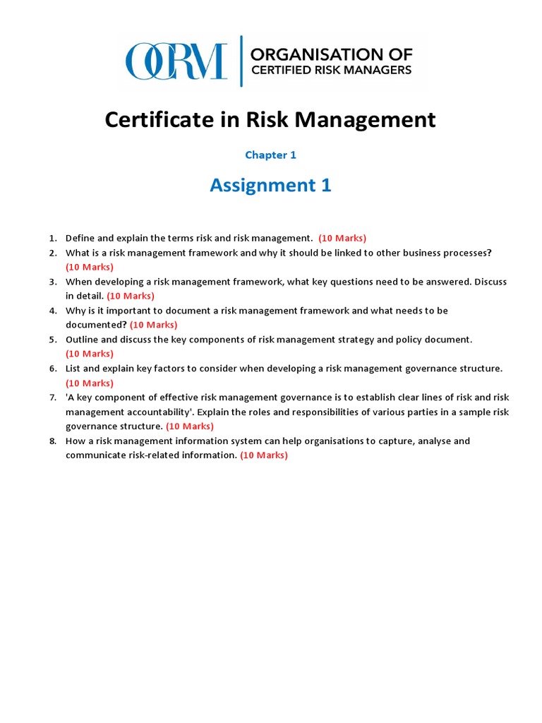 1586434917chapter 1 - Assignment - Certificate | PDF