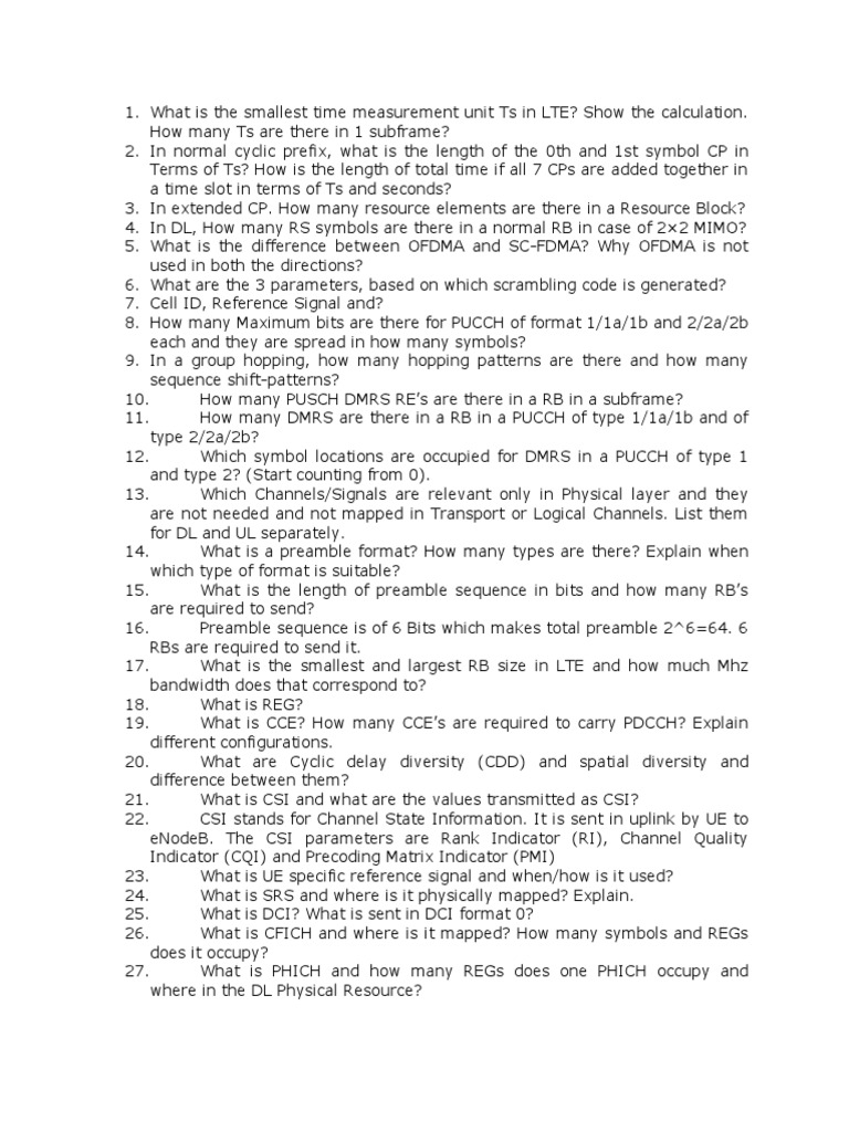 L1 Interview Questions | Download Free PDF | Wireless | Broadcasting