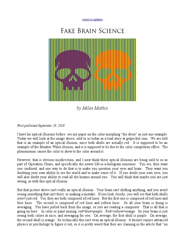 Fake Brain Science: by Miles Mathis | PDF | Fort Bliss | Unrest