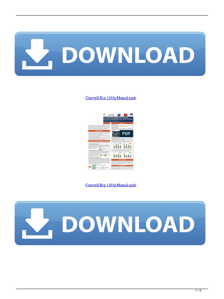Carewell Ecg 1103g Manualepub PDF | PDF | Electrocardiography | Health Sciences