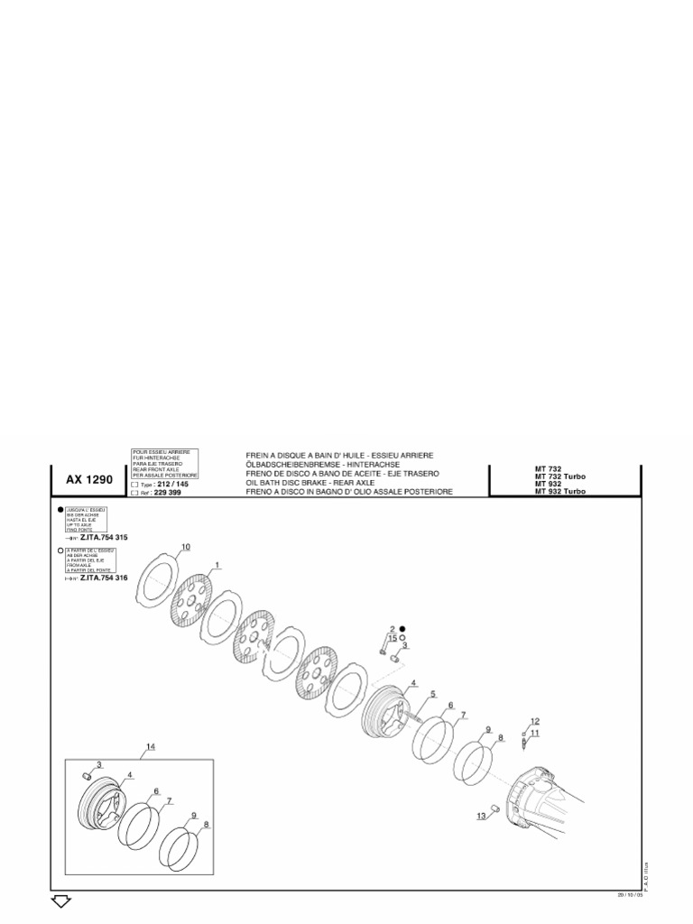 Manitou 732 Oil Bath Disk Brake | PDF