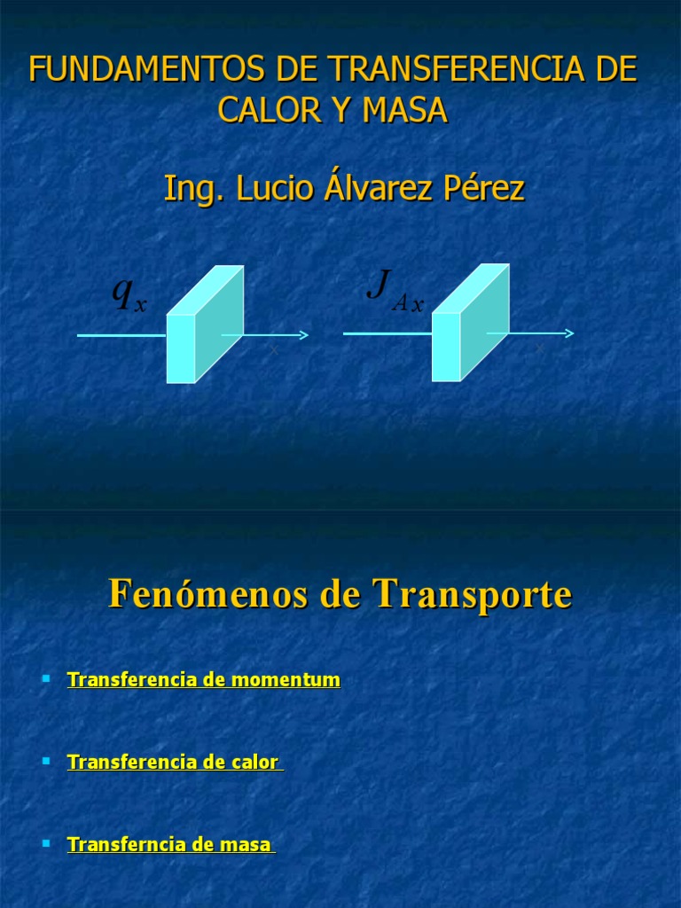 Introducción A La Transferencia de Calor y Masa | PDF | Calor ...